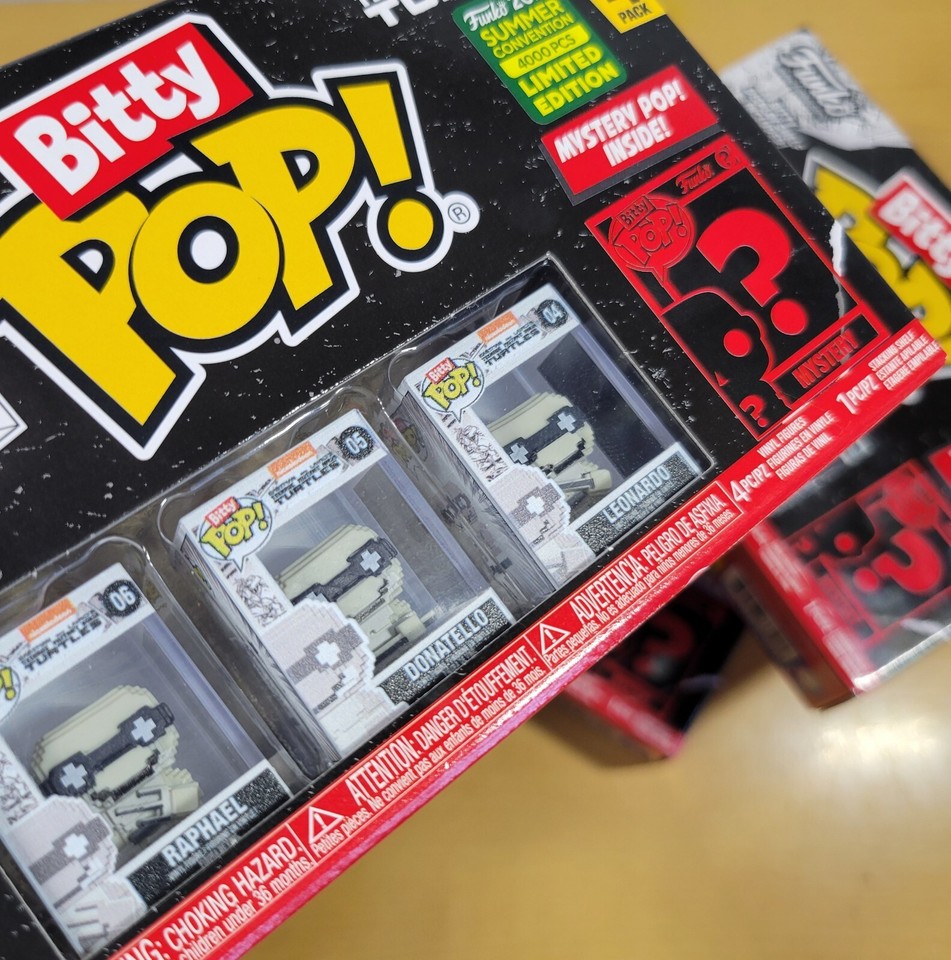 FUNKO BITTY POP TMNT 2024 SDCC EXCLUSIVE LE 4k Pcs SET OF 4 NINJA ...