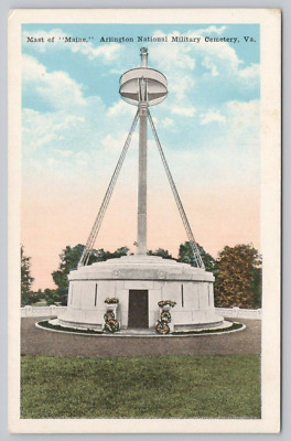 Postcard Mast of Maine Arlington National Military Cemetary Virginia | eBay