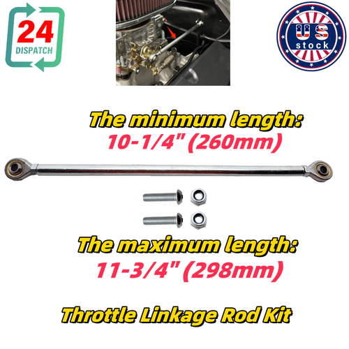For Universal Adjustable Length Throttle Linkage Kit W/Nuts -up to 11-3 ...