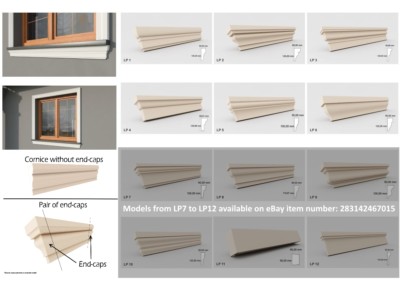 Exterior Coving Cornice Outside Windowsill Mouldings Home Decor High ...