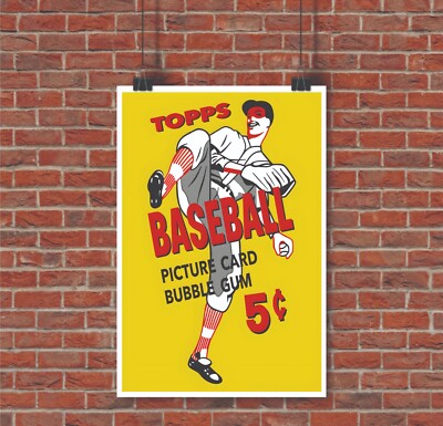 1956 Topps Baseball Wrapper Print/Poster | eBay