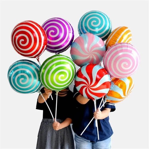 18" Lollipop Balloons Sweet Candy Foil Giant Balloons Birthday Summer ...