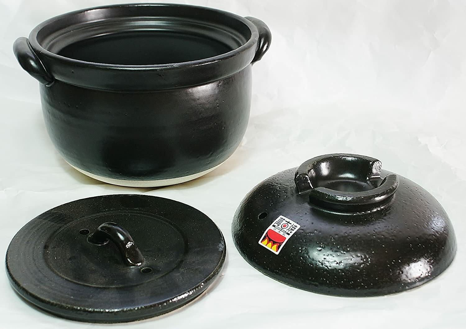 Earthen pot 3cup rice cooker, Double lid, Yokkaichi Bankoyaki Made in ...