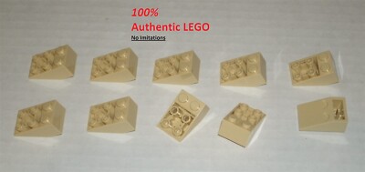 LEGO NEW 2x3 Tan Slope (25°) Inverted (10x) 4500453 Brick 3747 | eBay