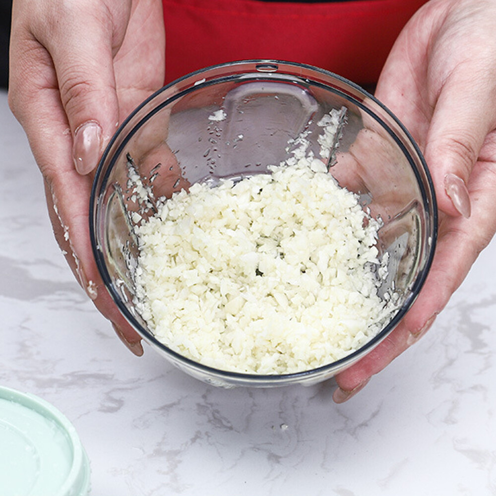 Manual Food Chopper Mixer Vegetable Mincer Grinder ABS Garlic Crusher ...