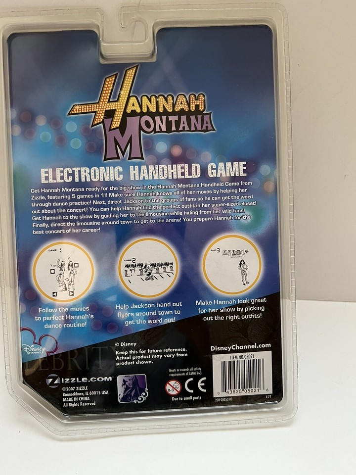 Disney's Hannah Montana Handheld Electronic Video Game By Zizzle 2007 ...