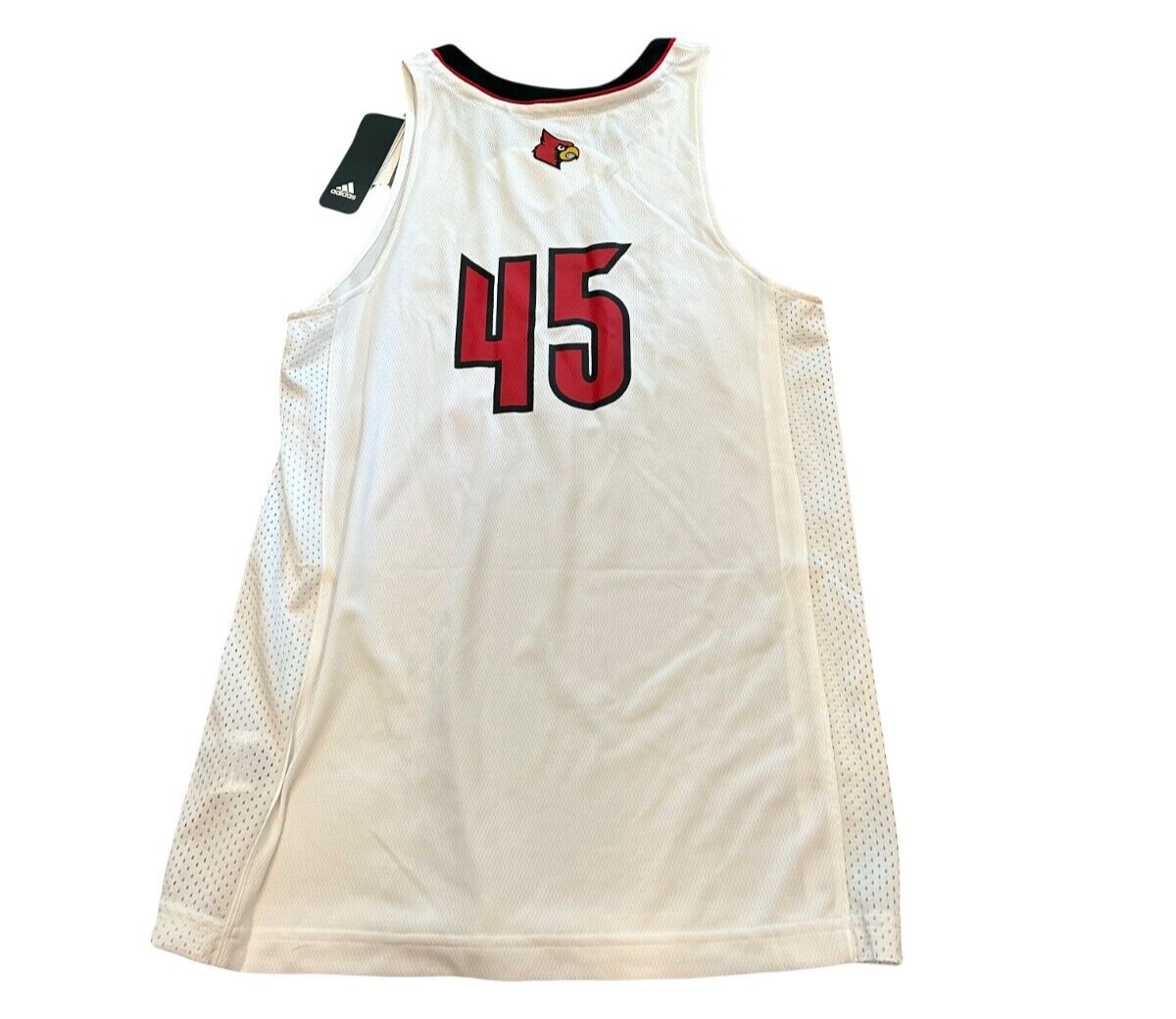 #45 Louisville Cardinals adidas Swingman Basketball White Size Small ...