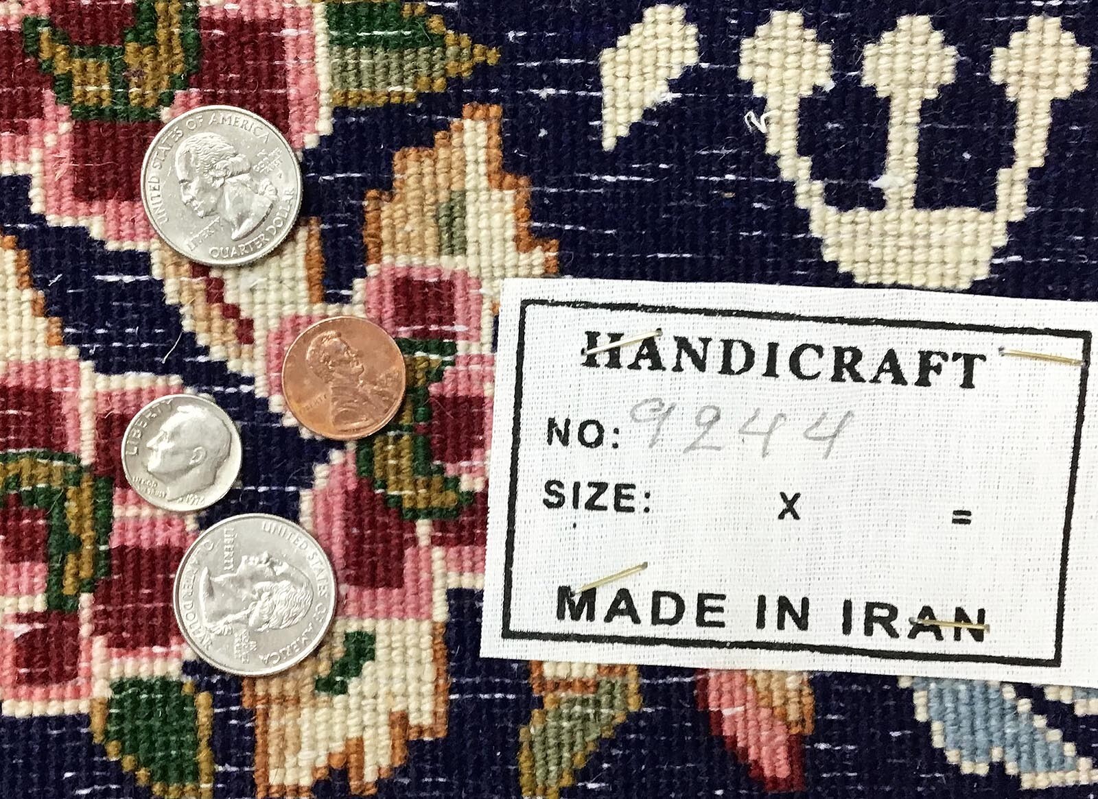 hand knotted Picture Rug Israel emblem 18" x 25" | eBay