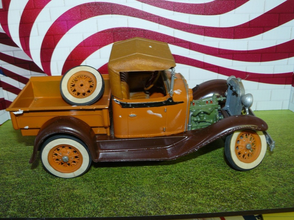 ( IBCab ) orange and brown , Hubley 1931 Ford Model A roadster pick up ...