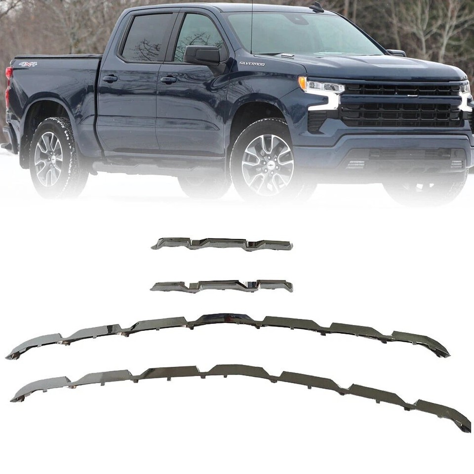 For Chevy Silverado 1500 LT RST 2022-2025 Chrome Grille Grill Overlay ...