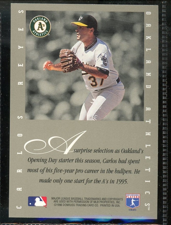 1996 Leaf Signature Series CARLOS REYES On-Card Authentic Autograph | eBay