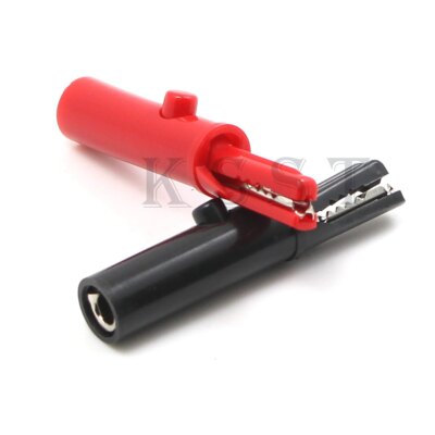10pcs 4mm Insulated Alligator Clip Socket Connection Crocodile Clip ...