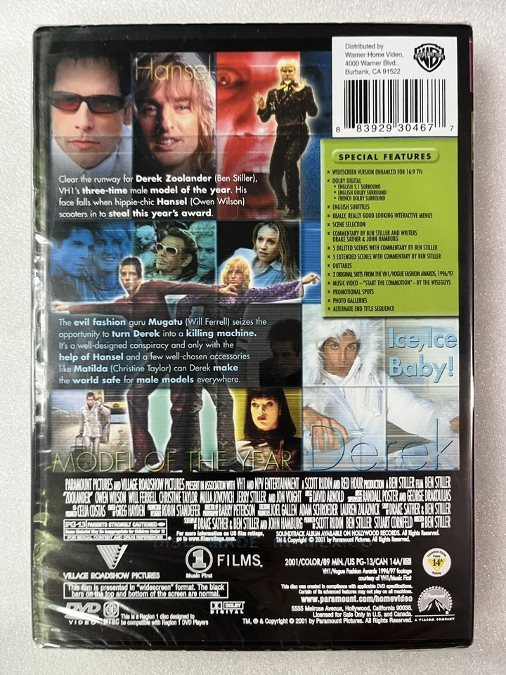 Zoolander (DVD, 2001 Widescreen Collection) NEW & SEALED | eBay