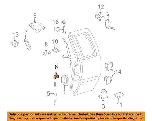 GM OEM 95-09 Alero Front Door Lock Hardware-Lock Rod Clip 16640343 | eBay