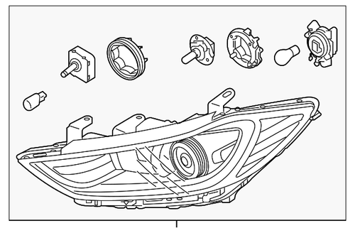 Genuine Hyundai 2017-2018 Elantra Composite Headlamp 92102-F2040 | eBay