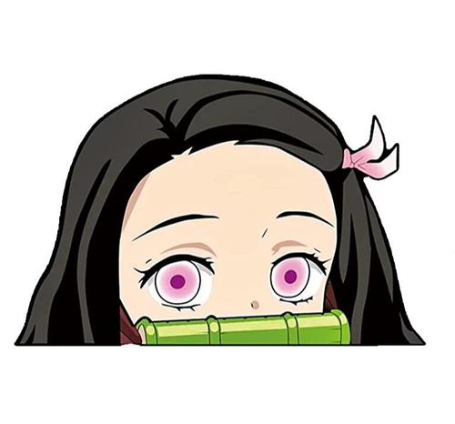 NEW Demon Slayer Sticker Nezuko Peeker Car Decal Stickers 4.17" H x 6.6 ...
