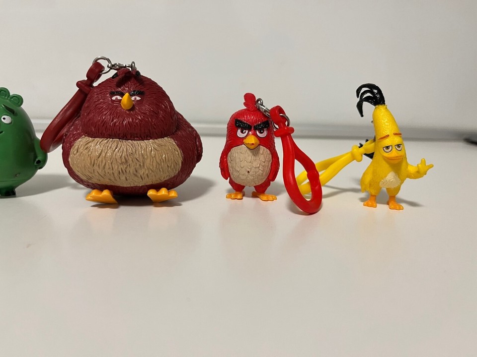 Rovio Angry Birds Rovio Keychain Keyring Red Terence Chuck Leonard Pig ...