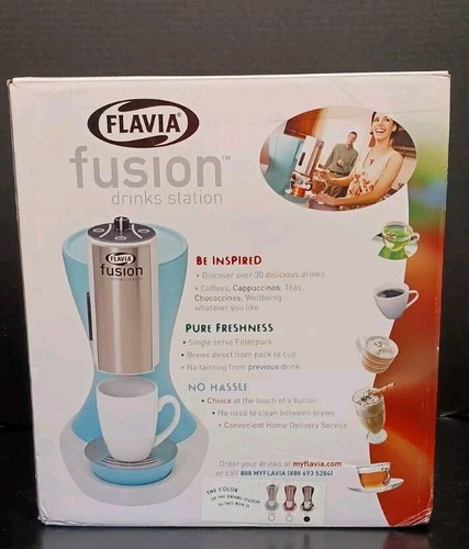 Flavia Fusion Drink Station BLACK Coffee Tea Cappuccino & More + Sample ...