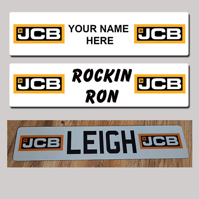 JCB Backhoe Excavator Digger Tractor SHOW / NAME PLATE Sign ...