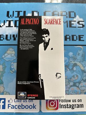 Scarface VHS 1983, 1990 release 2 Tape Set Al Pacino | eBay