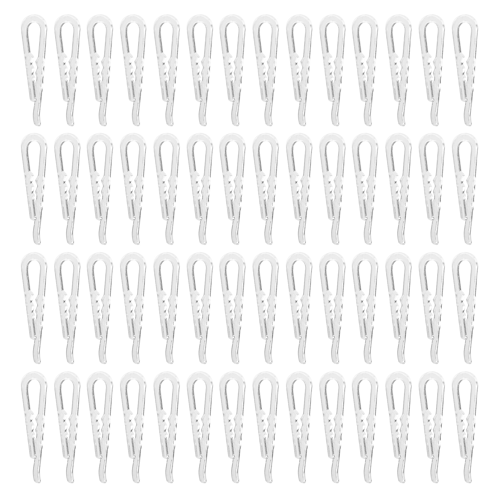 200pcs 50mm U Shape Alligator Clip With Teeth Clear Plastic Sock Tie ...