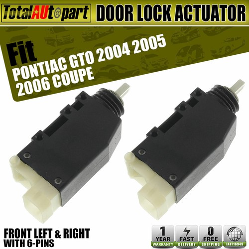 2x Door Lock Actuator 6 Pins Front Left & Right for Pontiac GTO Coupe ...