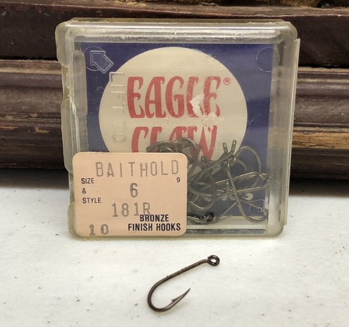 Vintage Wright & McGill Eagle Claw Size 6 Fish Hooks Style 181R Quantity 19 Hook | eBay