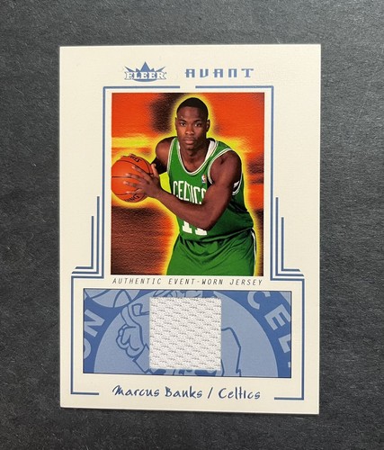 2003-04 Fleer Avant Materials Blue MB1 Marcus Banks /400 Event Worn ...