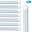 8 Pack T8 6FT LED Shop Light Fixtures 54W 6 Foot LED Tube Light Bulb ...