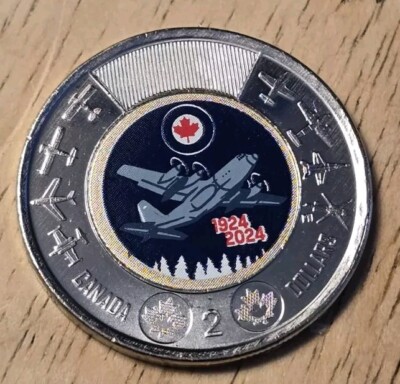 2024 Canada $2 Colored Royal Canadian Air Force RCAF "Toonie ...