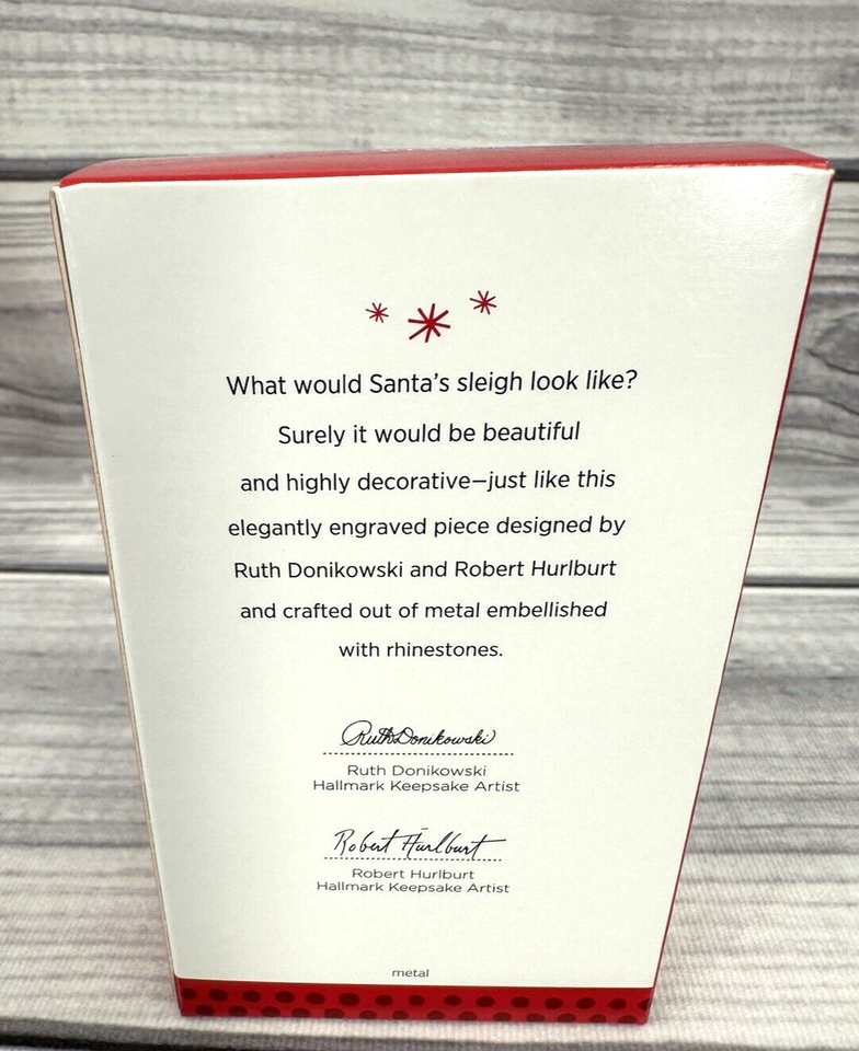 Hallmark Keepsake Ornament 2013 SANTA'S SLEIGH ENGRAVED METAL WITH ...