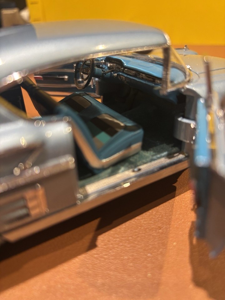 DANBURY MINT RARE 1958 CHEVY IMPALA Sport Coupe SAPPHIRE BLUE 1:24 ...