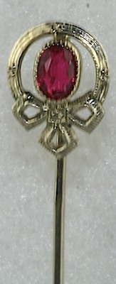 1920'S ANTQUE 10K WHITE GOLD RUBY STICKPIN SCARF PIN | eBay
