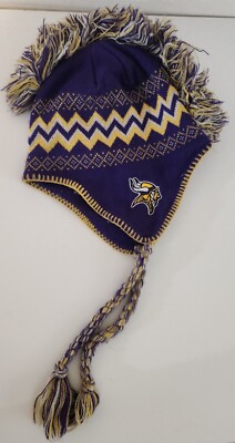 Minnesota Vikings Knit Festive Stocking Hat with Frilly Mohawk and ...