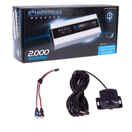 Soundstream DPA1.2000D Small Class D 400 Watt RMS Subwoofer Amplifier ...