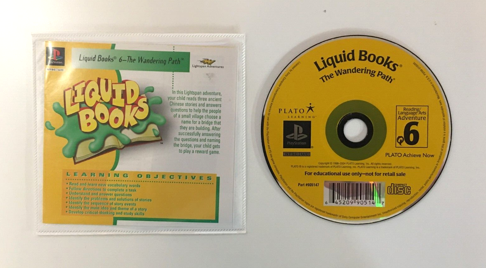 Liquid Books Discs #1-6 Educational For PS1 (Playstation 1) Lightspan ...