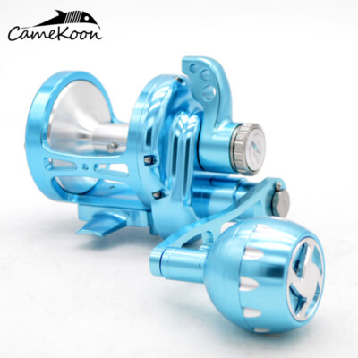 CAMEKOON All Metal Deep Sea Trolling Reel Saltwater Lever Drag Off ...
