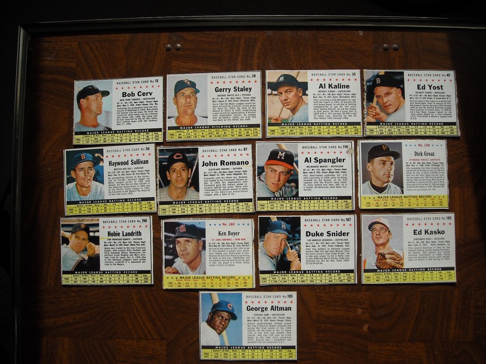 1961 and 1963 Post Cereal Baseball Cards (Lot of 13) | eBay