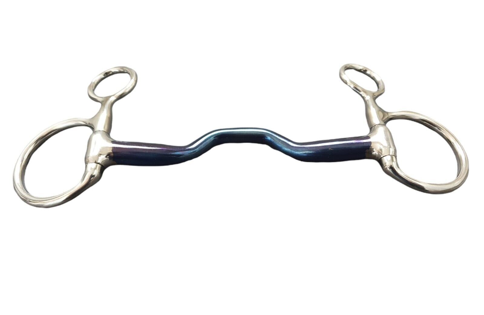 Blue Sweet Similar Baucher Hanging Cheek Horse Ported Bit Iron Snaffle ...