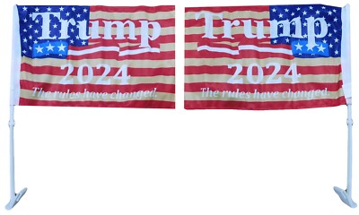 Premium DOUBLE-SIDED Trump WON 2024 Flag 12X18 3Ply CAR BOAT FLAG ...