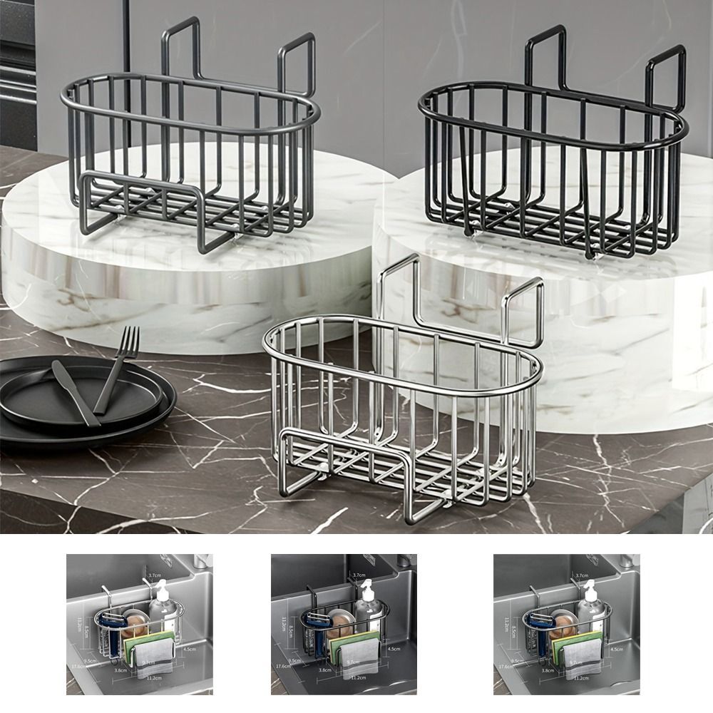 Kitchen Sink Shelf Sponge Dish Cloth Rack Holder Racks Hanging Storage ...