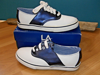 1990s LA Gear Blue/white Saddle Shoes womens 7 1/2 | eBay