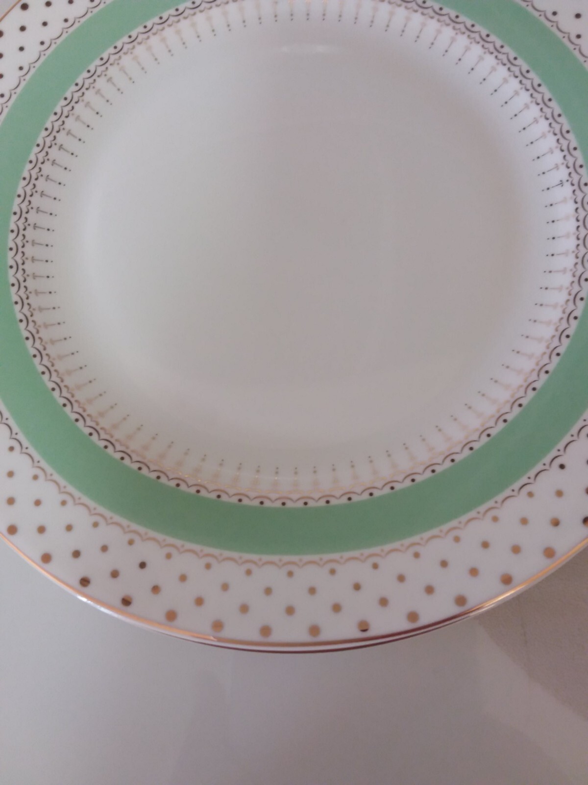 Set of 4 Grace's Teaware Mint Green and Gold 8" Dessert Plates | eBay