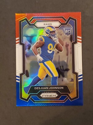 Desjuan Johnson 2023 Prizm Football RED WHITE BLUE Prizm RC 356 Los ...