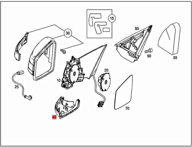 Genuine MERCEDES C216 C218 S212 W212 W221 X218 Covering panel ...
