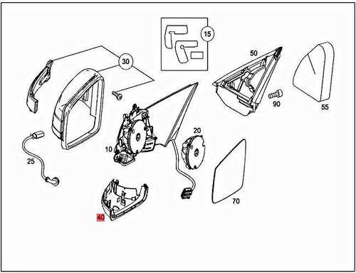 Genuine MERCEDES C216 C218 S212 W212 W221 X218 Covering panel ...