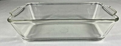 Pyrex # 212 Meat Loaf Dish Bread Pan Casserole w/ Handles Vintage Clear ...