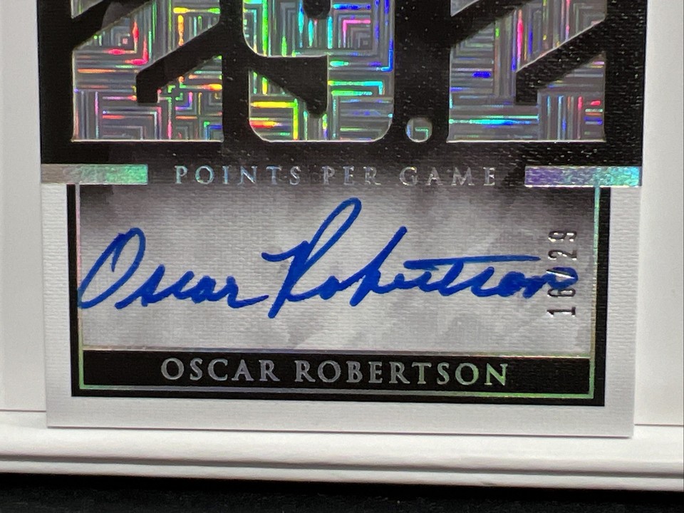 2018-19 Impeccable Oscar Robertson Numbers Auto /29 PPG On Card ...
