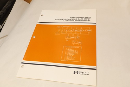 HP A Signature Analysis Case Study Z80 Based Hewlett Packard Application Note | eBay