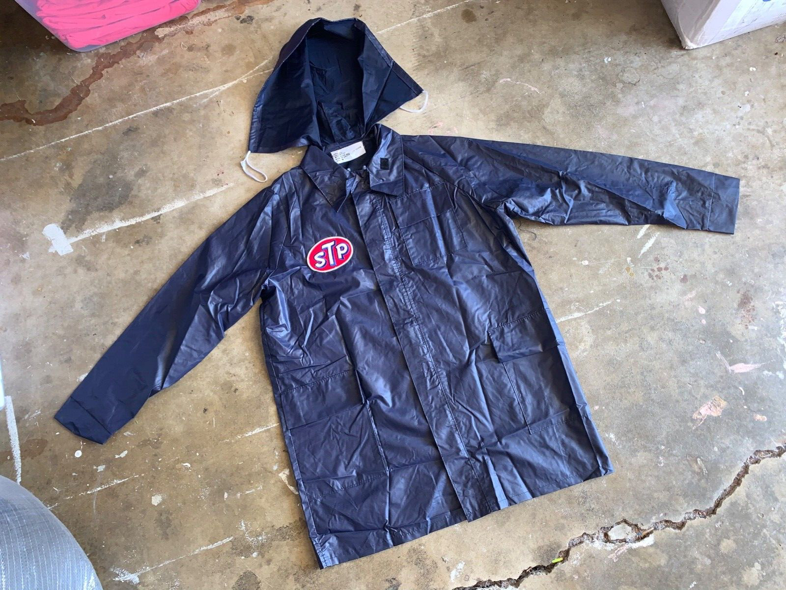 60s - 70s VINTAGE STP OIL TRENCH RAIN SLICKER RACING … - Gem